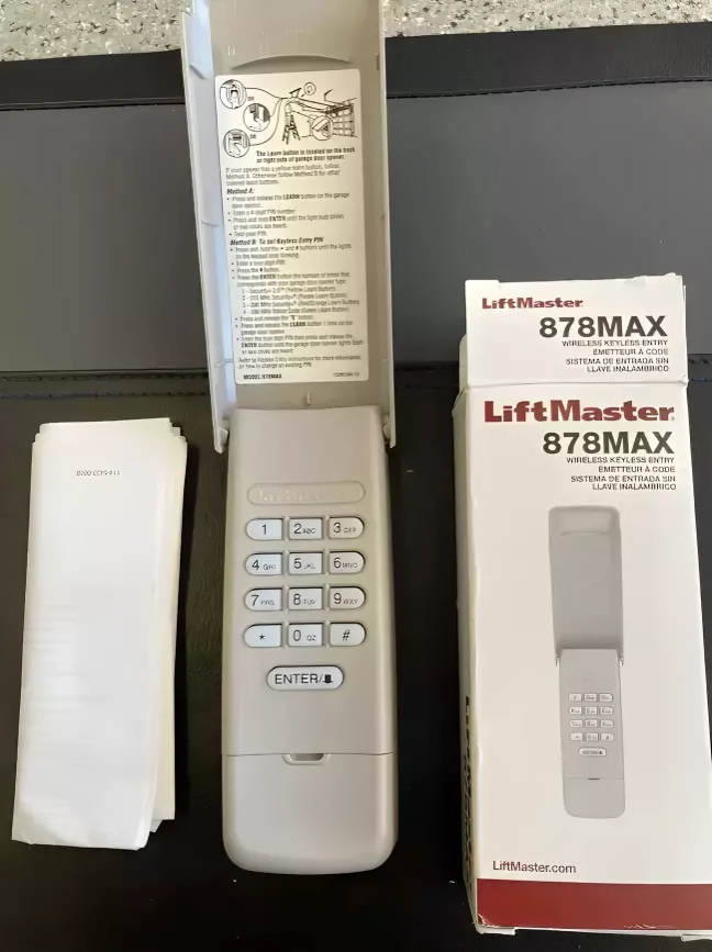 LiftMaster 878MAX Garage Door Keypad Wireless and Keyless Entry System ...
