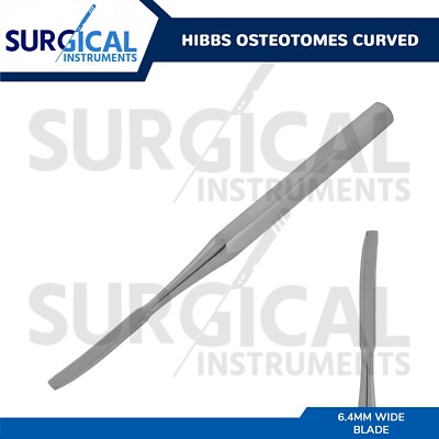 HIBBS Osteotome Surgical Orthopedic Instrument 9" 1/4" Curved German ...