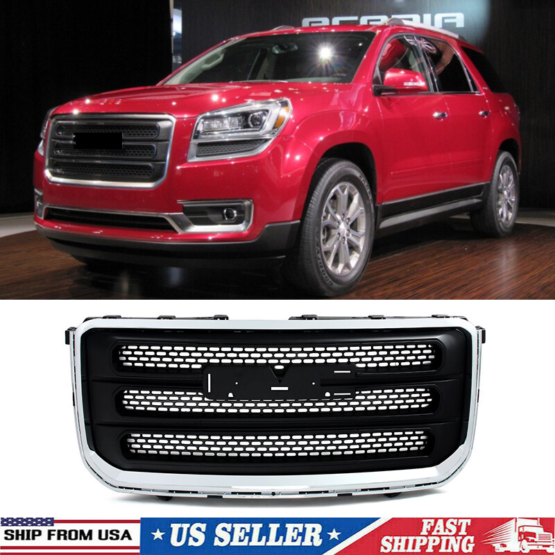 For GMC Acadia Grille For 2013-2017 Front Chrome Shell With Dark Gray ...