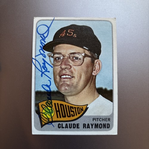 CLAUDE RAYMOND 1965 TOPPS AUTOGRAPHED SIGNED AUTO BASEBALL CARD | eBay