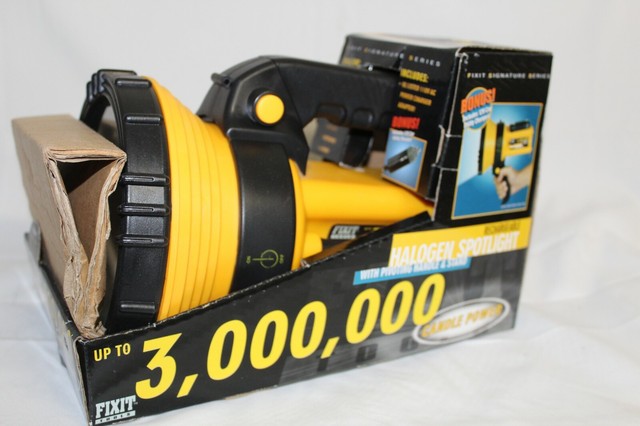 Fixit Tools Halogen Spotlight 3 000 000 Candle Power Rechargeable ...