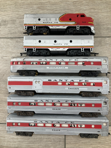 Vintage Tyco HO Santa Fe 1010 Coach Passenger 950 Tavern 4015 Engine ...