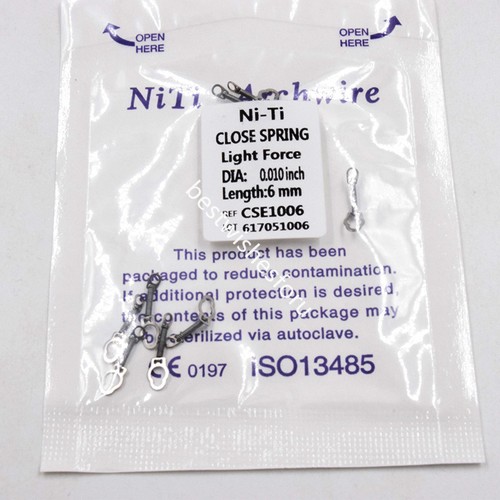 10 Pcs Orthodontic Closed Coil Spring Dental NITI Alloy Big to Small 0. ...