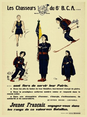 ARMéE CHASSEURS ALPINS du 6éme BCA Riss-POSTER HQ 80x110cm d'une ...