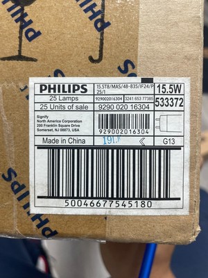 Box Of 25 - Philips 533372 15.5T8/MAS/48-835/IF24/P2 4 Foot LED ...