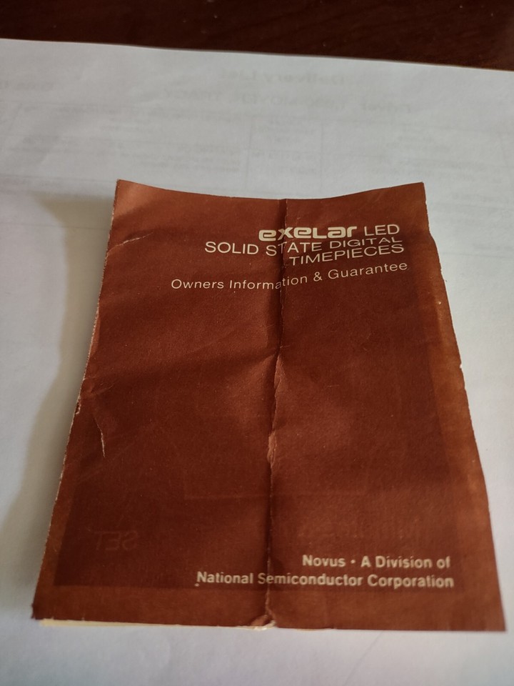 NSC Exelar LED Mens Watch TIME CAPSULE 1977 National Semi Conductor And ...