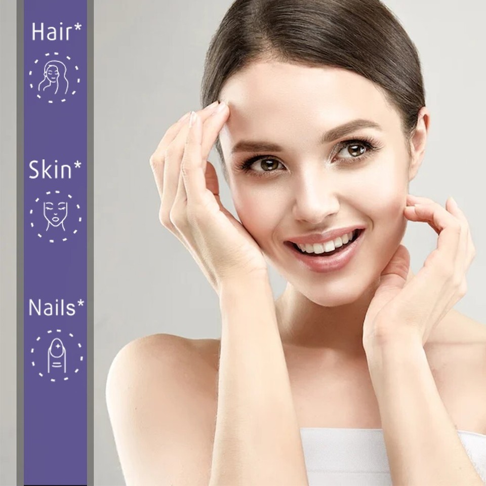 Biotin Capsules with Collagen & Keratin 15,000 mcg - Vegan, All-Natural ...