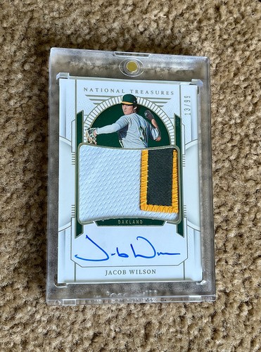 2024 Panini National Treasures Jacob Wilson Jersey Patch On Card Auto ...