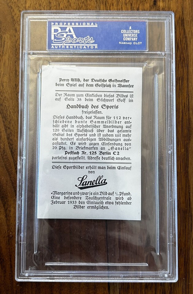 1932 Sanella Margarine Percy Alliss Type 2 HOF PSA 4 | eBay