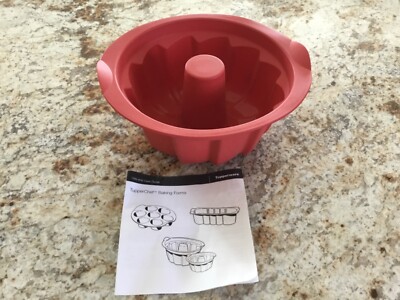 Tupperware Fluted Round Bundt Baking Form Silicone Pan Mold NOS | eBay