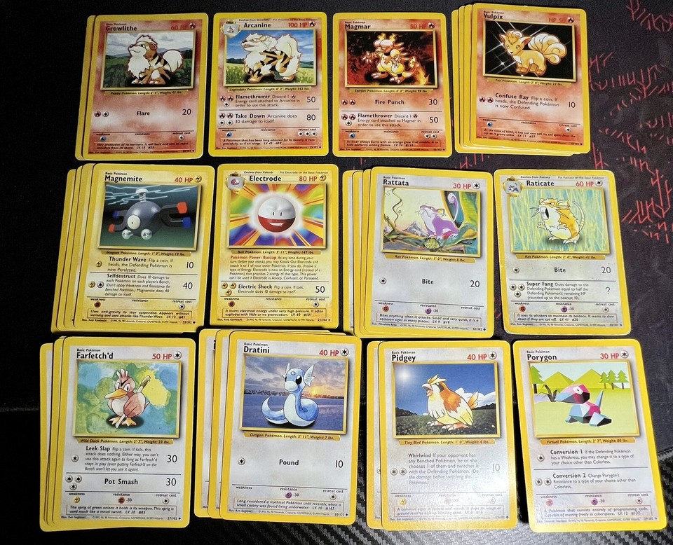 1995-2000 Pokemon Cards Base Set Lot of MP-NM Cards. Vintage | eBay