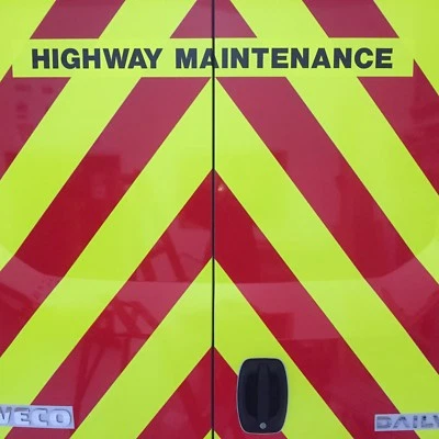 HIGHWAY MAINTENANCE Stickers Fluorescent | Grelly UK