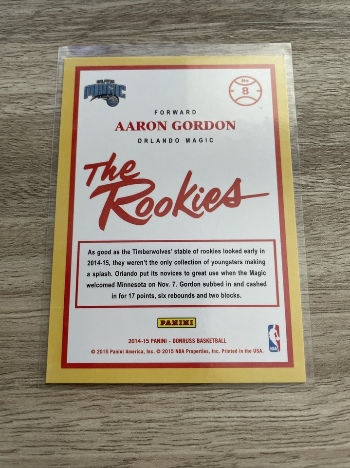 2014-15 Donruss The Rookies Swirlorama #8 Aaron Gordon Rookie RC | eBay