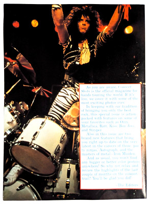 KISS / ERIC CARR / 1980'S LIVE MAGAZINE FULL PAGE PINUP POSTER CLIPPING ...