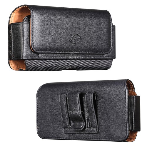 NEM LEATHER RUGGED CELL PHONE HOLDER HOLSTER CLIP BELT LOOP POCKET ...