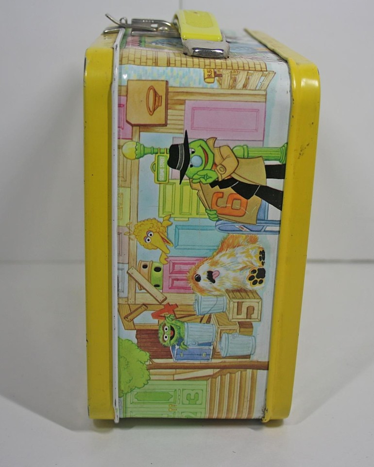 Aladdin Sesame Street Metal Lunch Box Yellow 1979 NO THERMOS | eBay