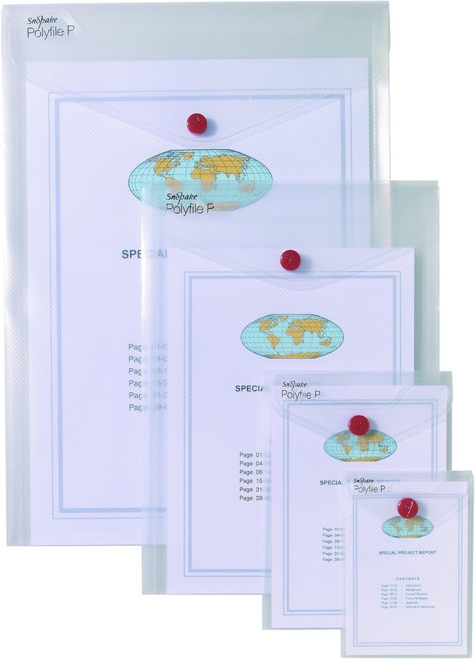 Snopake A6 Polyfile P Portrait Popper Wallet with Press Stud Closure ...