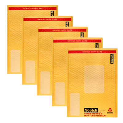 Scotch Poly Cushioned Bubble Mailers: 10-1/2 in. x 15-1/4 in. (Yellow ...