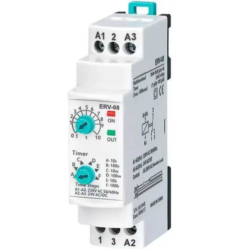 Time Control Device Adjustable Time Relay ABS Material For DIN Rail ...