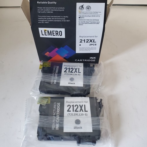 2PK Black 212XL Ink Cartridges for Epson XP-4100 XP-4105 WF-2830 WF ...