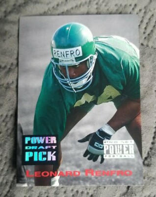 1993 Power Football Draft Picks #PDP21 Leonard Renfro - Philadelphia ...