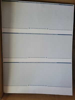 Blank Check Stock Paper -Blue Diamond -3 Checks Per Page 1,000 Sheets ...