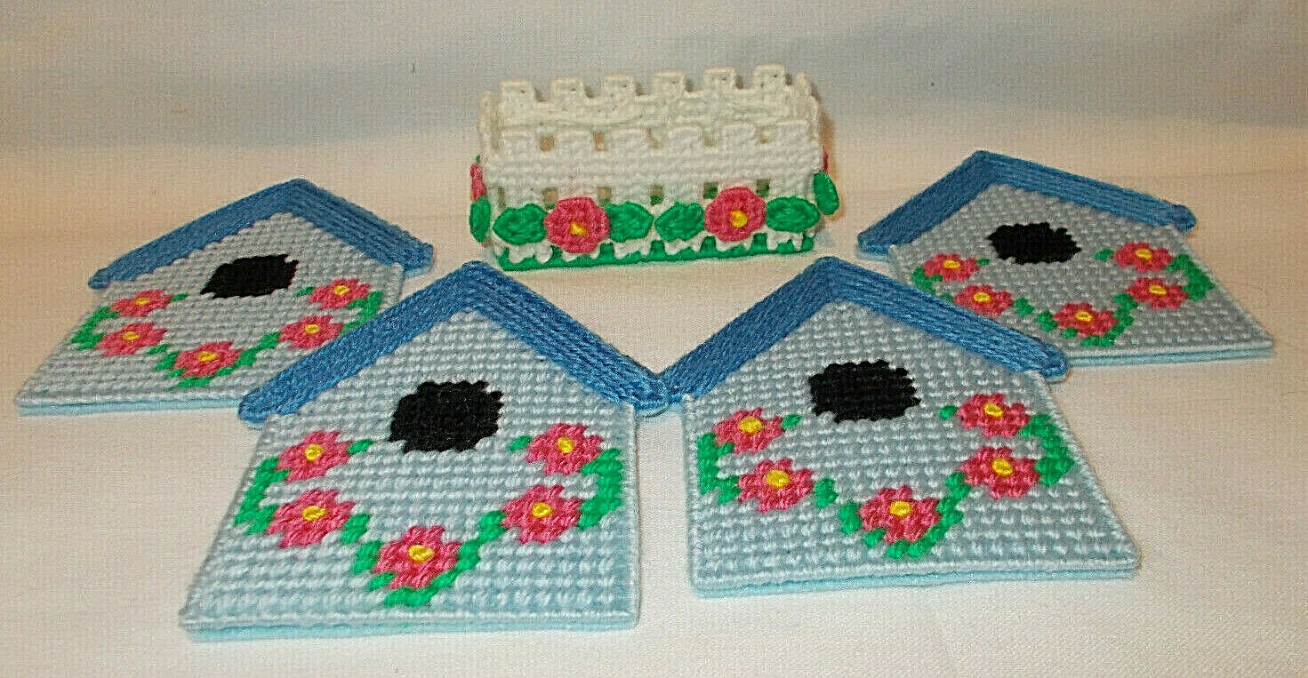 Handmade Plastic Canvas Coaster Sets | eBay
