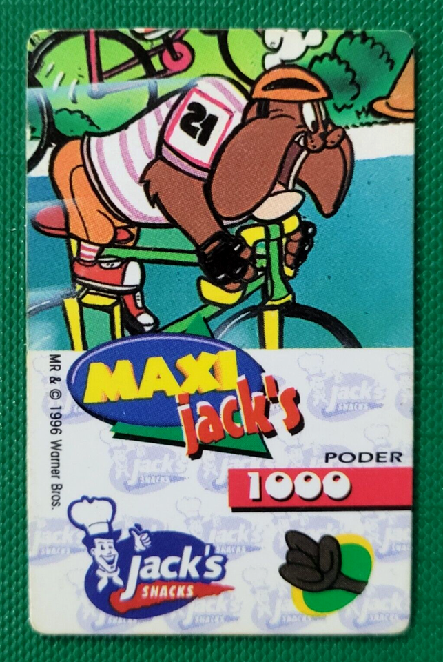 1996 MINI CARD Maxi Jack's Snacks COLOMBIA LOONEY TUNES #088 TAZ-MANIA ...