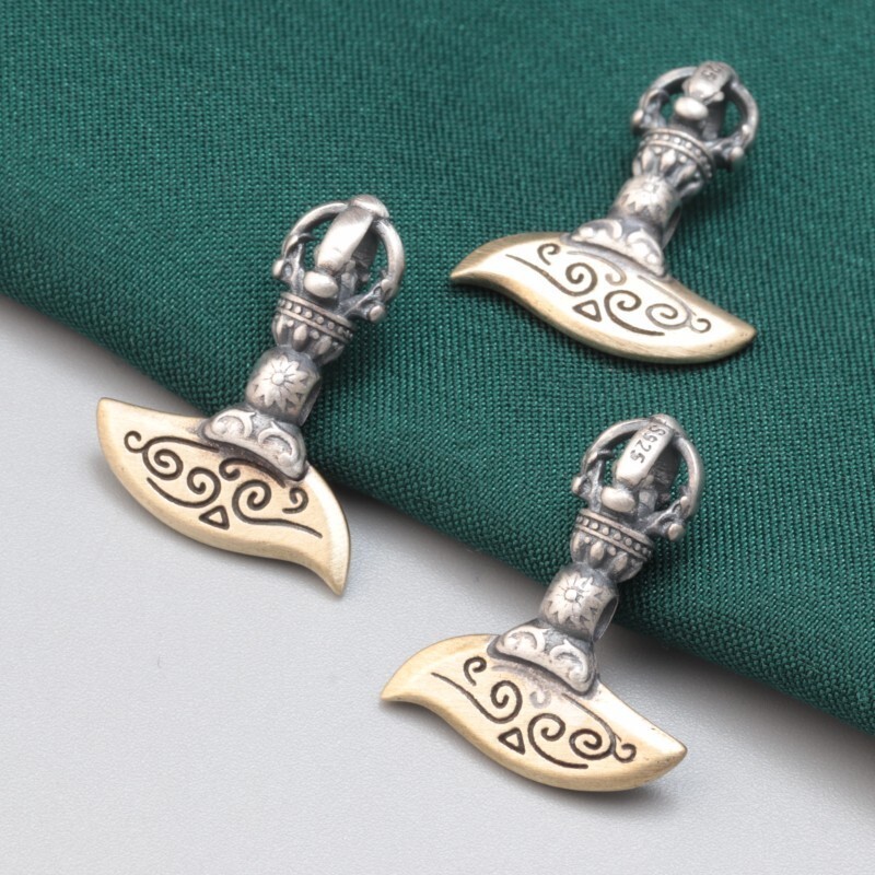 A22 Pendant Vajra Ritual Weapon Buddhist Silver 925 | eBay