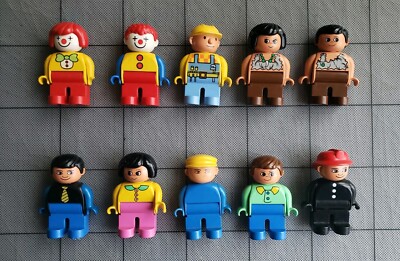 Duplo Lego Lot Of (10) People Minifigures Mixed Men Women Vintage ...