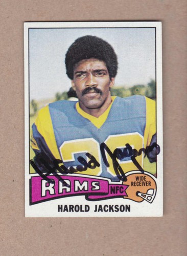 Harold Jackson signed 1975 Topps card #505-Los Angles Rams | eBay