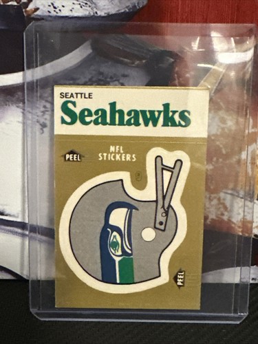 1982 Fleer NFL Team Action Logo/ Schedule Sticker ~ Seattle Seahawks | eBay