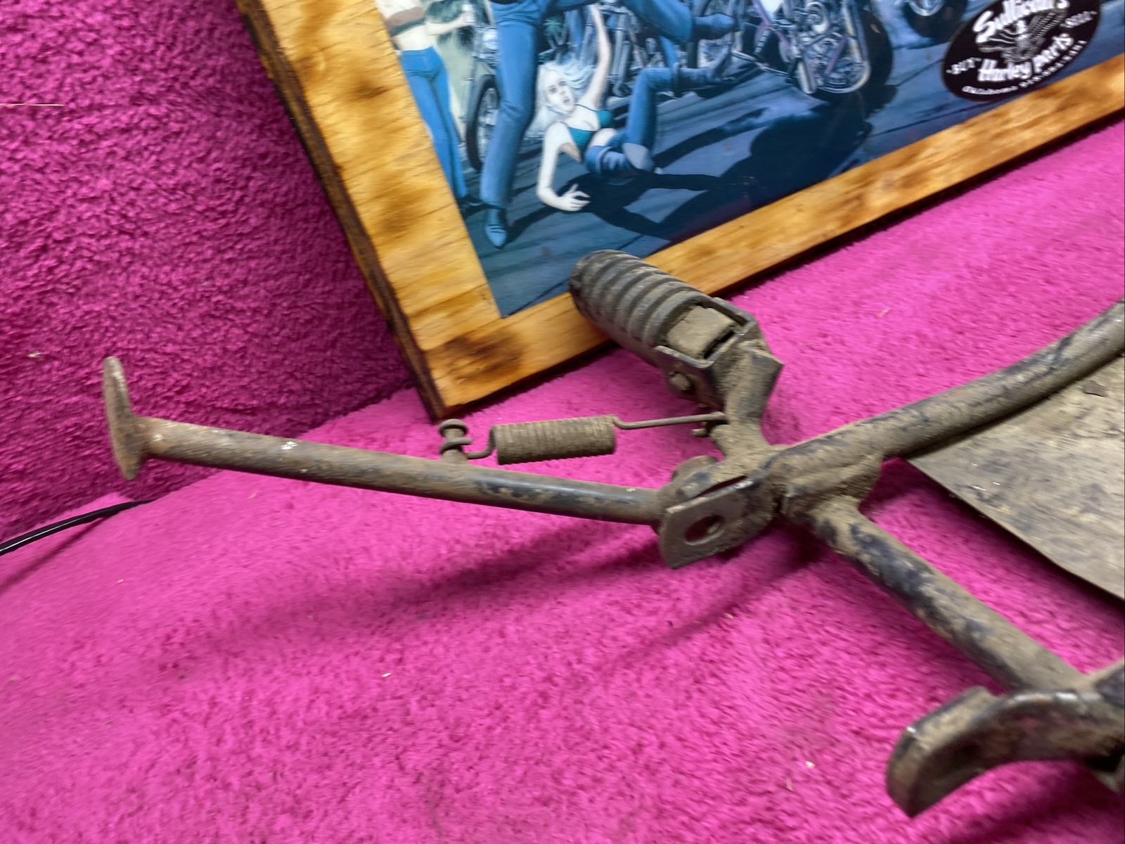 Yamaha frame cradle lower engine mount foot peg bracket kick stand Jt1 ...