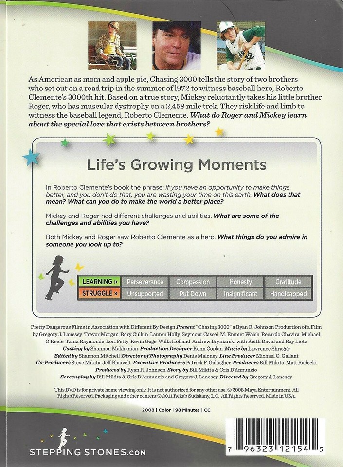 STEPPING STONES ~ DVD ~ "CHASING 3000" ~ YOUTH MOVIE ~ INSPIRATIONAL ...