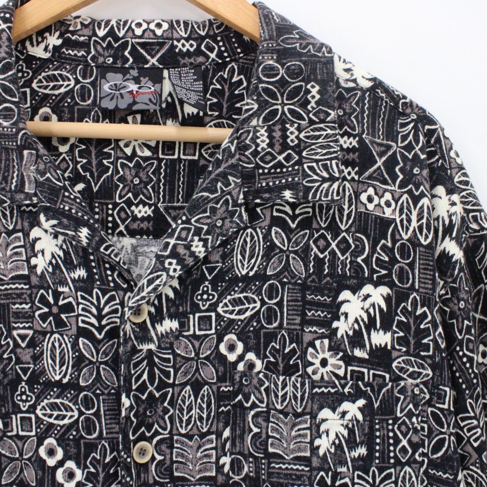 Vintage OP Ocean Pacific Shirt Men Hawaiian Floral Pattern Collared ...