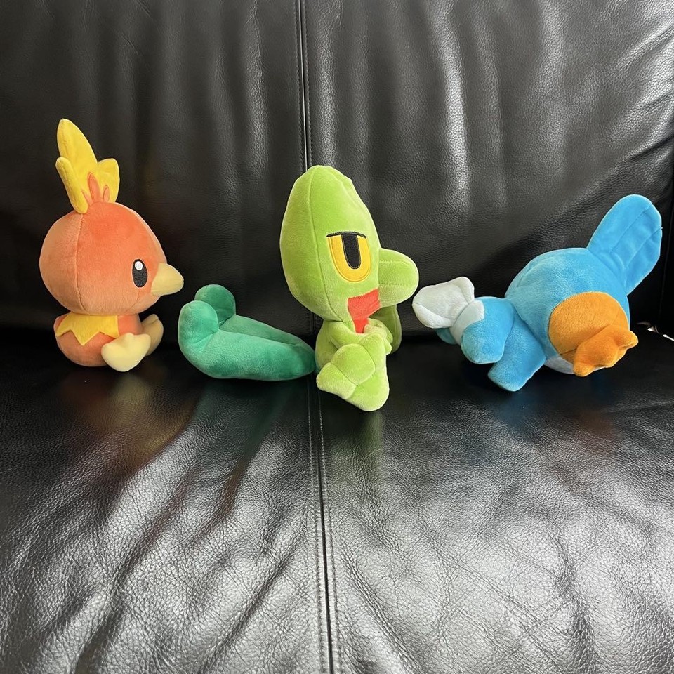 Pokemon center Treecko, Torchic, Mudkip doll plush toys Japanese anime ...