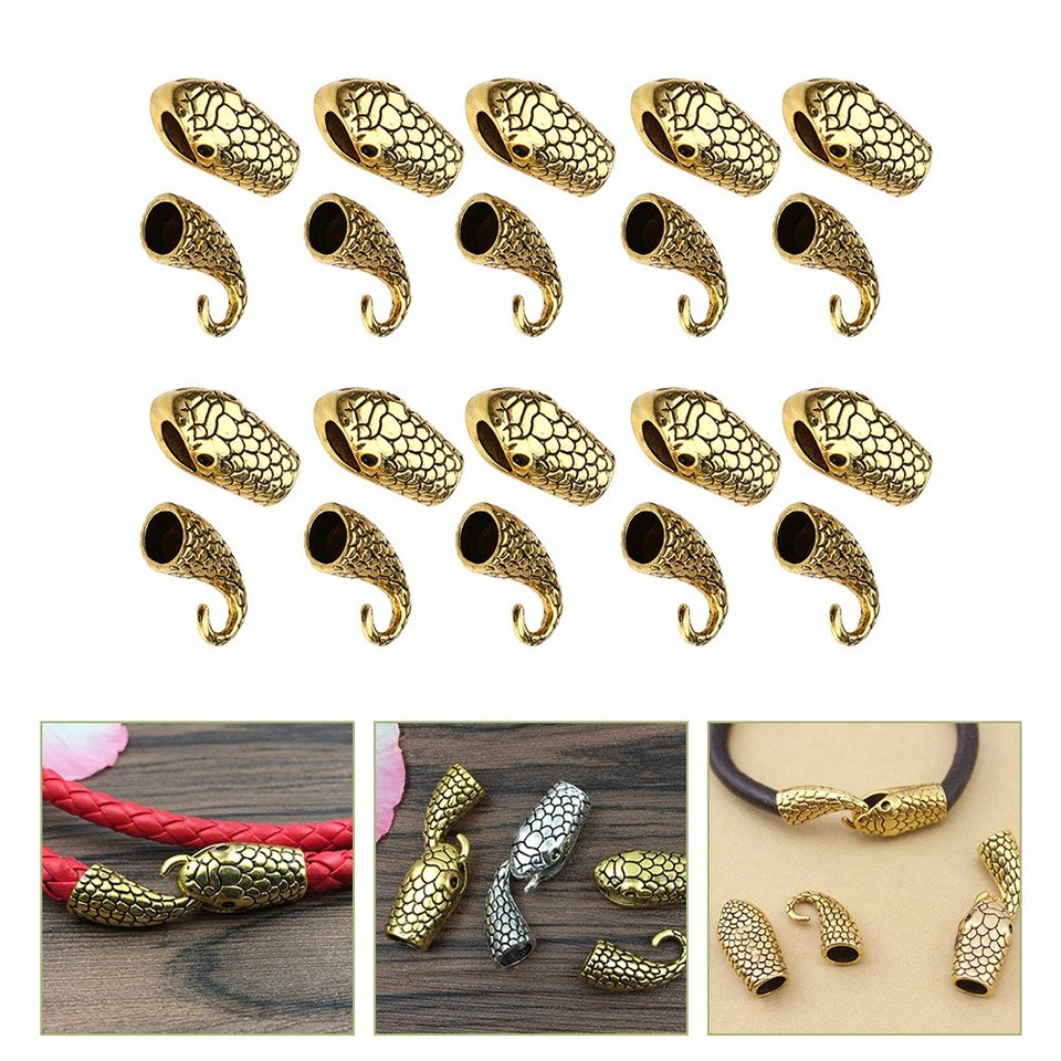 10 Pairs Clamps for Jewelry Making Bracelet Hooks and Clasps Bead Snake ...