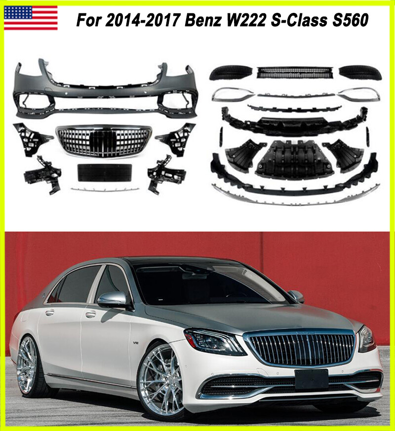 For Benz W222 S-Class 2014-17 Upgrade Maybach FACELIFT 2018-2023 Bumper ...