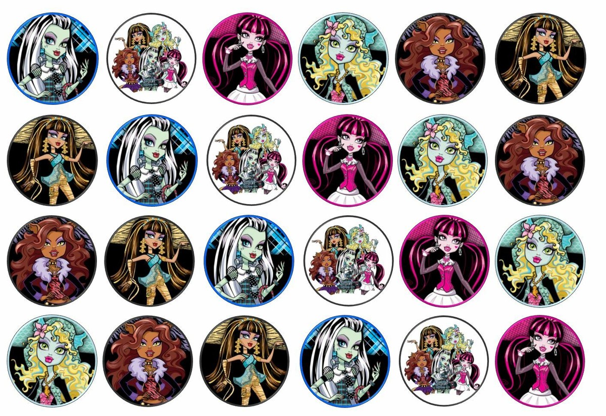 Free Printable Monster High Cupcake Toppers