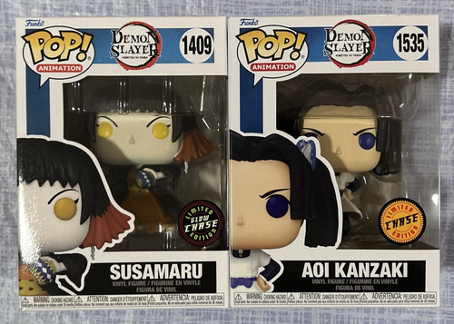 NEW 2024 Funko Pop Demon Slayer Aoi Kanzaki 1535 & SUSAMARU 1409 CHASE ...