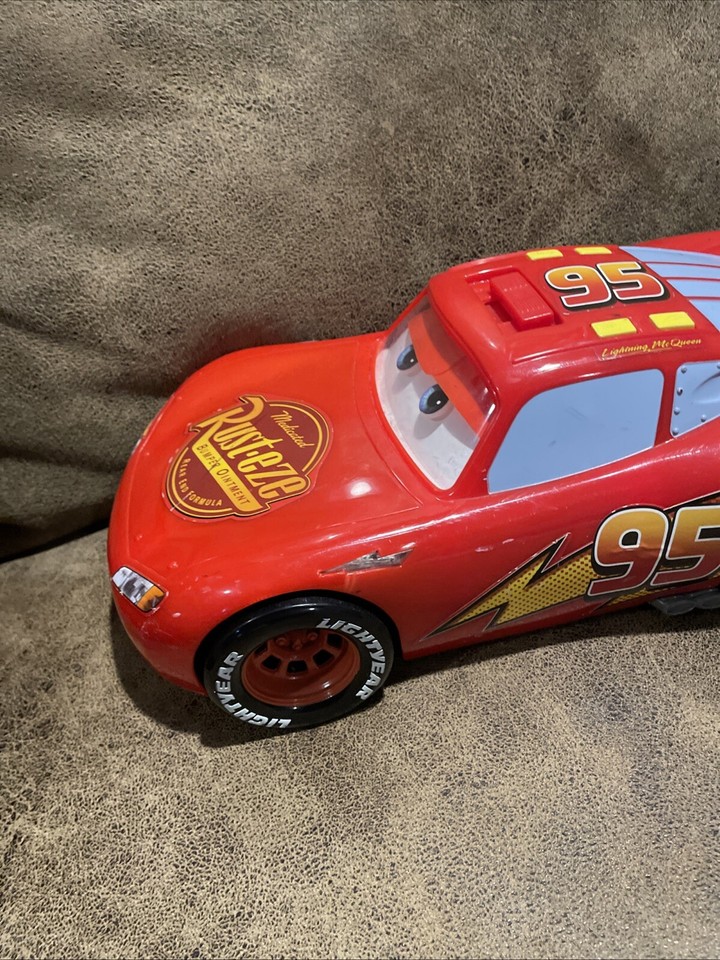 Rare! Disney CARS Rust-Eze Lightning McQueen 14" Moving Eyes Works ...
