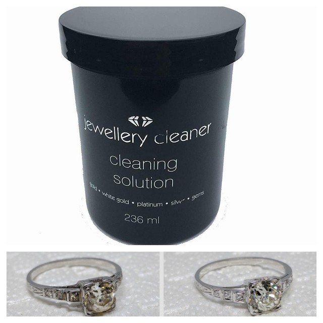 2 X Jewellery Cleaner Liquid Cleaning Solution Fluid Gold Silver Gems ...