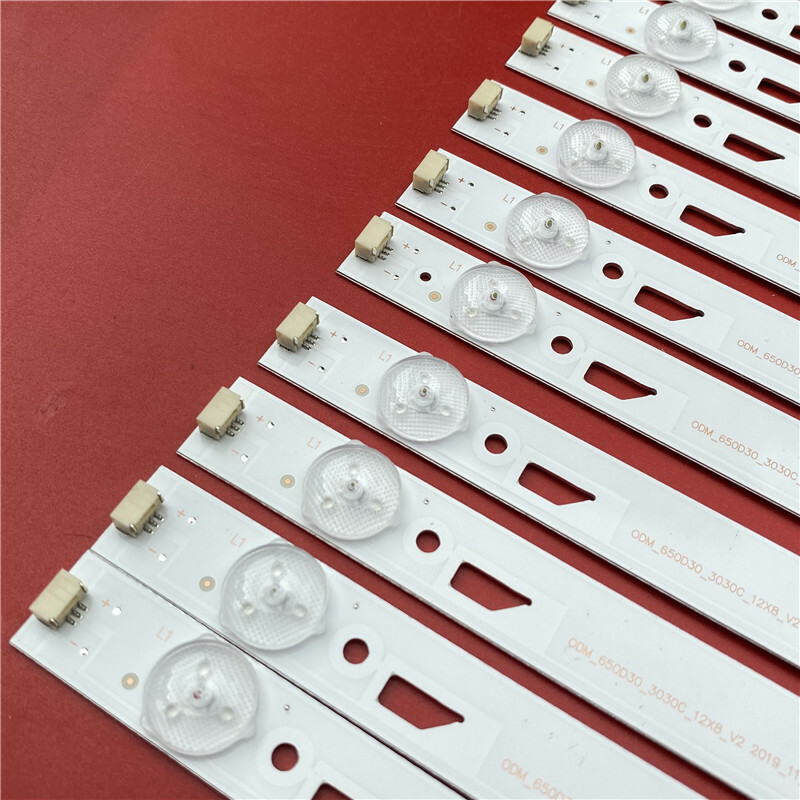 12pc LED strip TCL_ODM_650D30_3030C for Thomson 65UA6606 L65E5800 Sanyo ...
