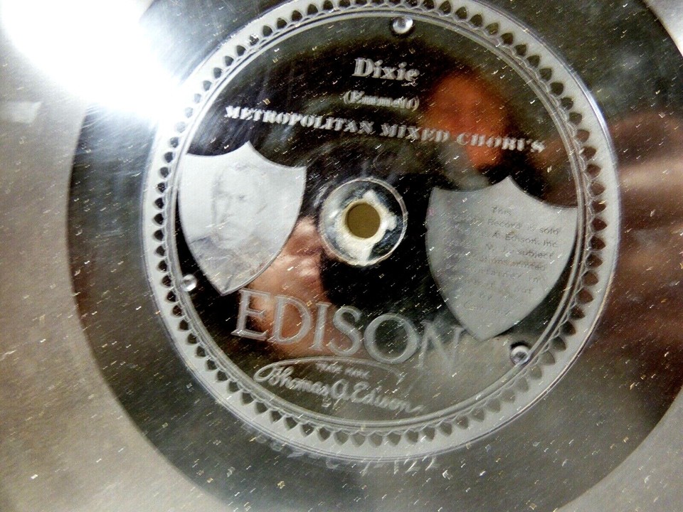 lot 2 Antique 1912-21 Edison Diamond Record Thick Disc Phonograph ...