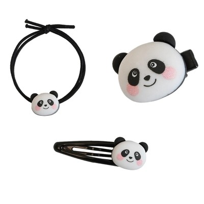 Cute Sweet Girly Mini Panda Hair Tie Panda Hairpin Mini Panda for Girls ...