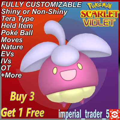 Pokémon Scarlet and Violet Shiny Bounsweet W/ Best 6IV Customizable | eBay