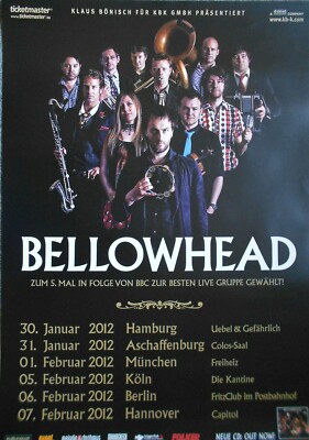 BELLOWHEAD 2012 TOUR - orig. Concert Poster - Konzert Plakat - DIN A1 ...