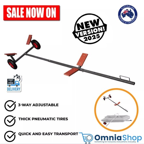 4.6M Boat Trailer Outdoor Launching Trolley Dinghy Inflatable Wheels ...