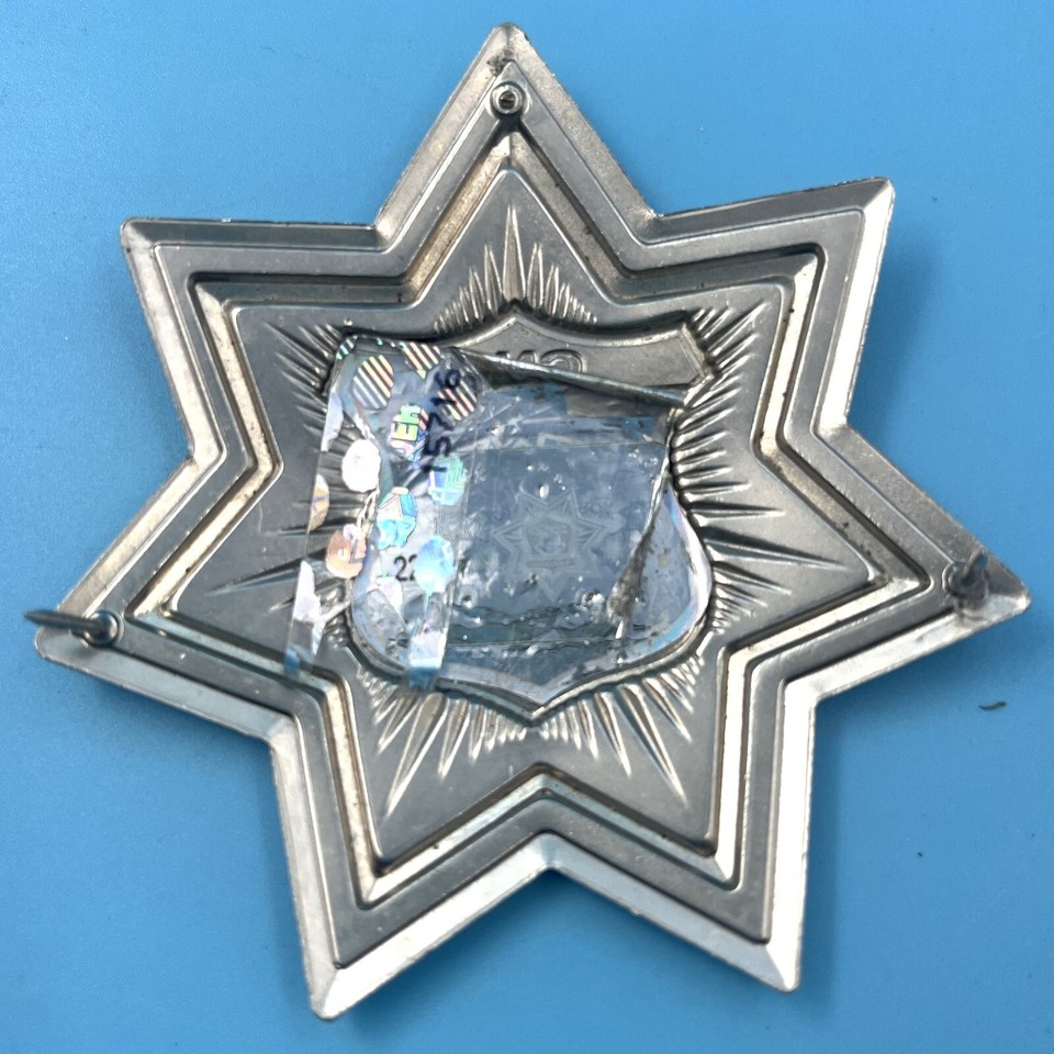 U100, Obsolete Mexican Police 7-Point Star/Badge With Hologram Sticker ...