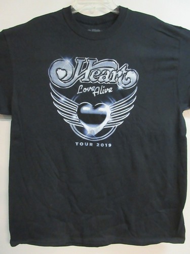 HEART OFFICIAL MERCH LOVE ALIVE 19 CHROME BAND CONCERT MUSIC T-SHIRT ...